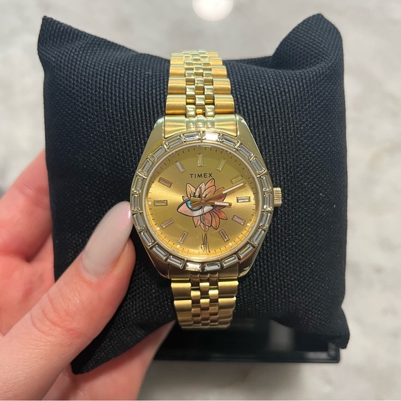 Timex | Accessories | Timex Legacy X Jacquie Aiche Gold Sunray Dial ...